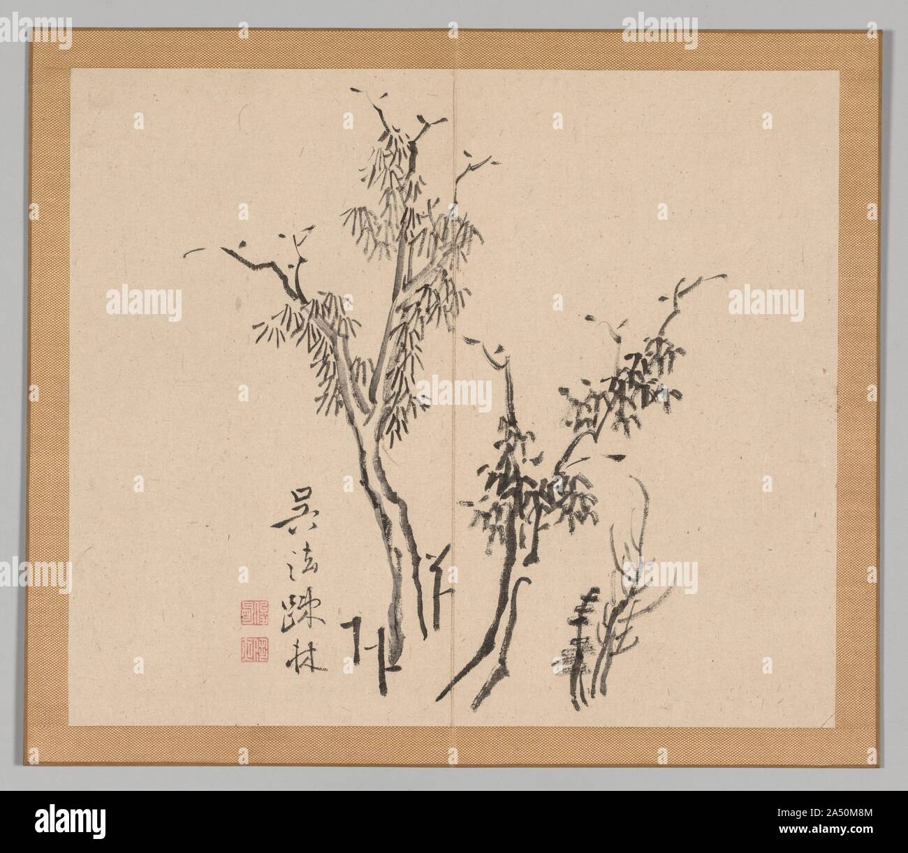 Double Album of Landscape Studies after Ikeno Taiga, Volume 1 (leaf 5 ...