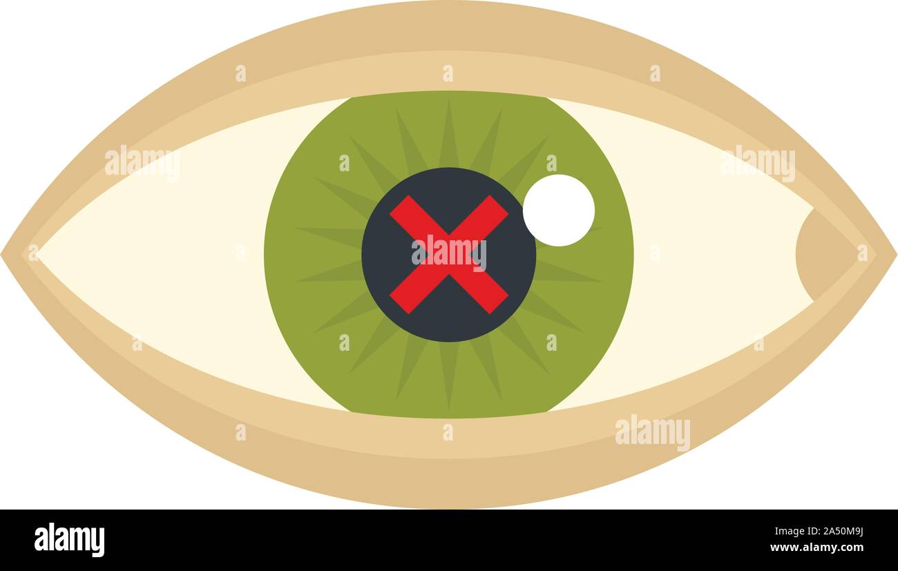 Confuse human eye icon. Flat illustration of confuse human eye vector ...