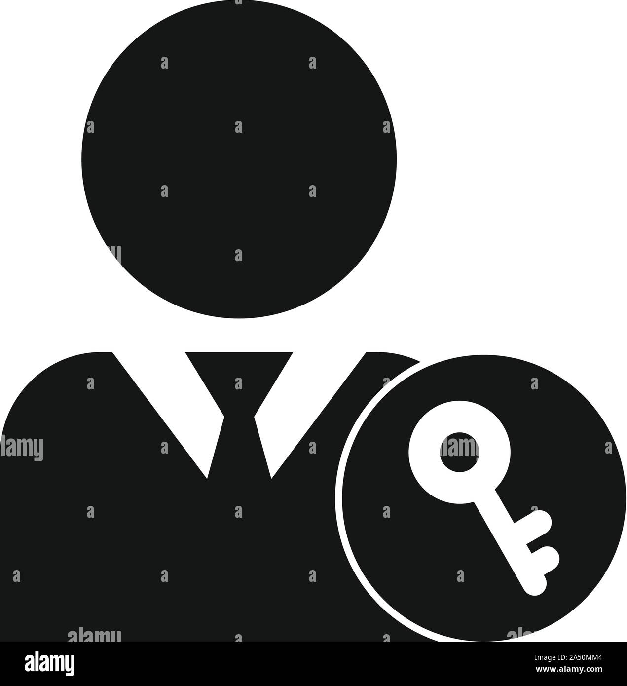 Admin key icon. Simple illustration of admin key vector icon for web ...