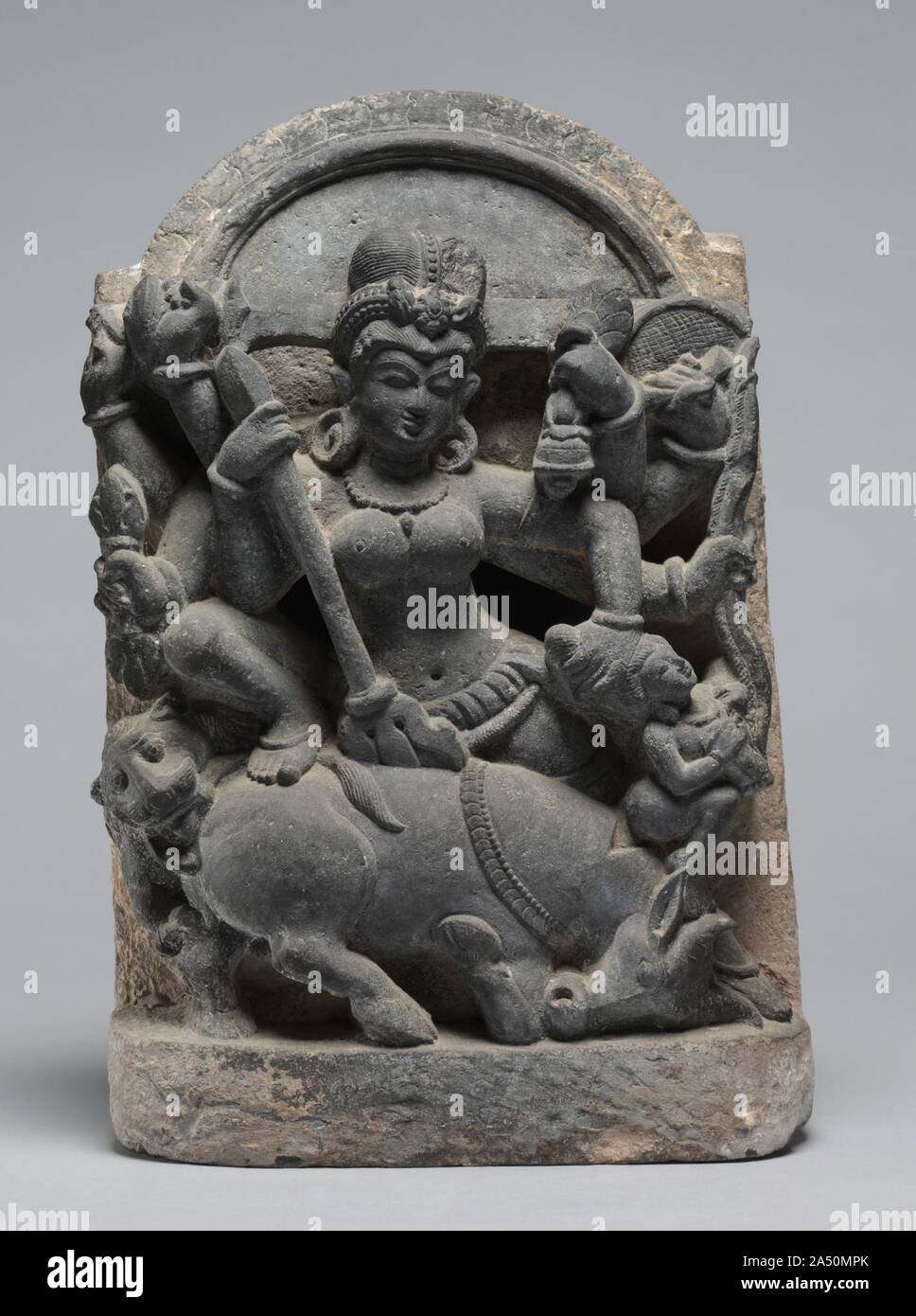 Durga Slaying the Buffalo Demon Mahisha, 800s Stock Photo - Alamy