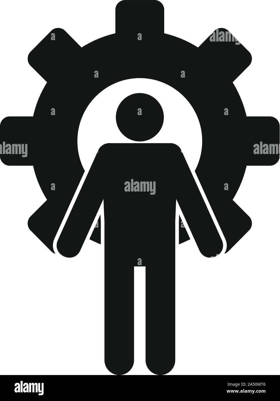 Gear wheel admin icon. Simple illustration of gear wheel admin vector ...