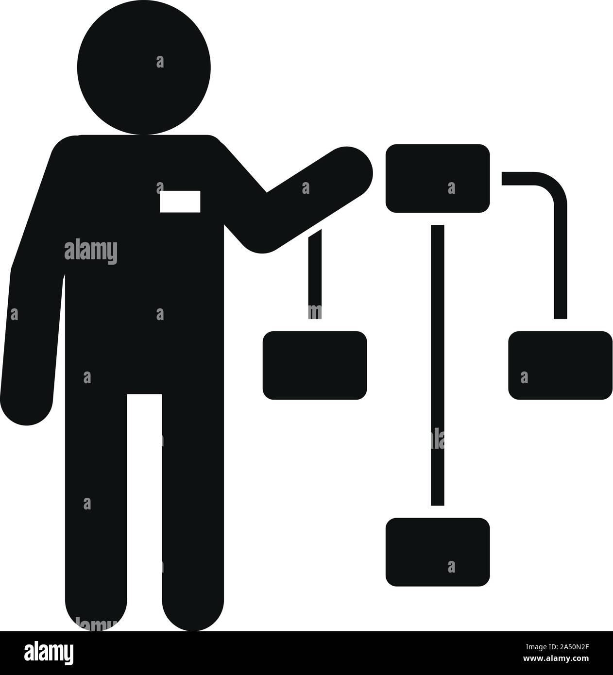 Administrator staff icon. Simple illustration of administrator staff ...