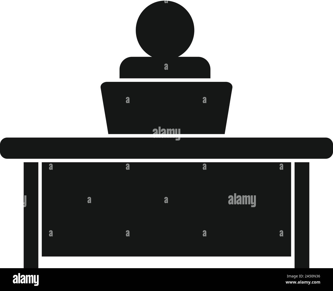 Administrator desktop icon. Simple illustration of administrator ...