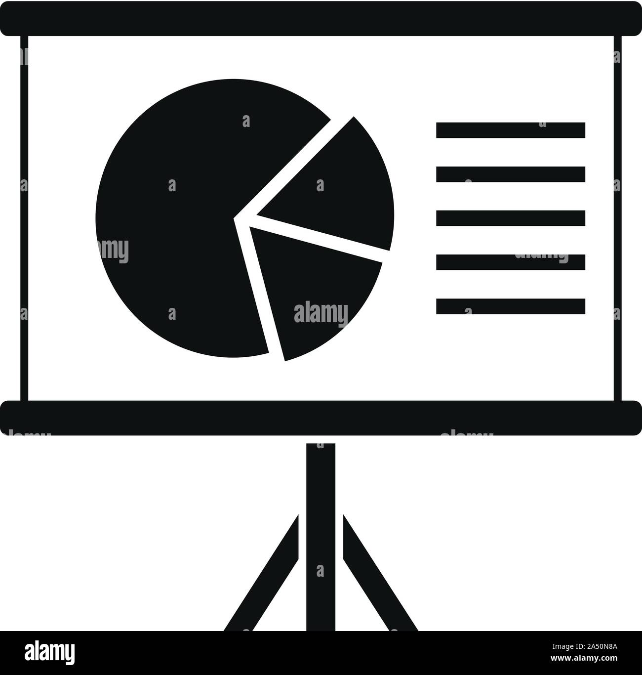 Chart pie banner icon. Simple illustration of chart pie banner vector ...
