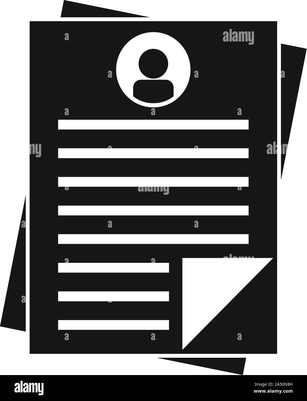 Administrator paper icon. Simple illustration of administrator paper ...