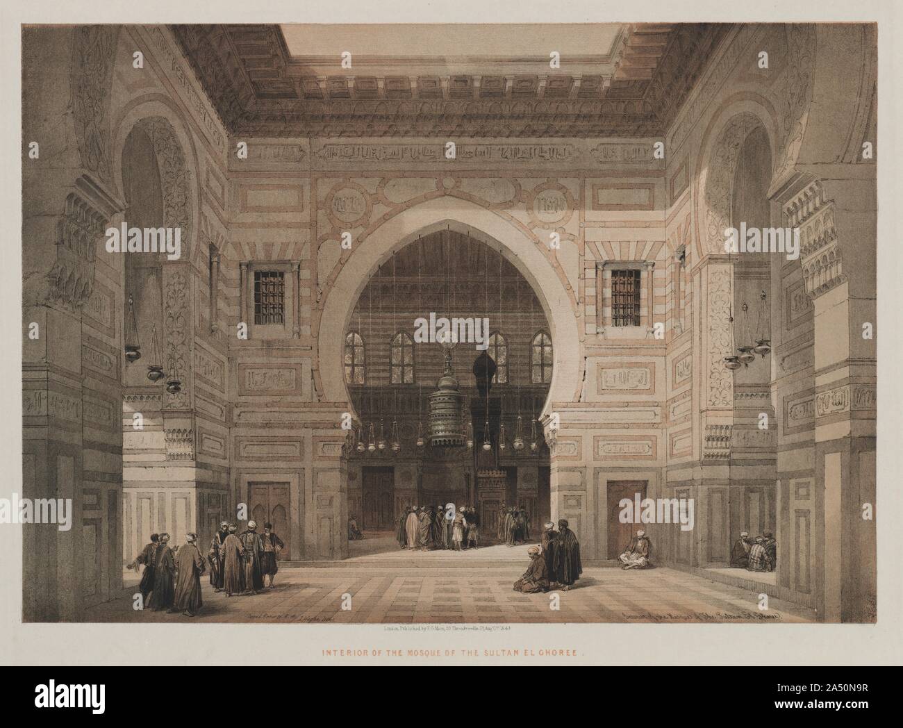 Egypt and Nubia, Volume III: Interior of the Mosque of the Sultan El ...