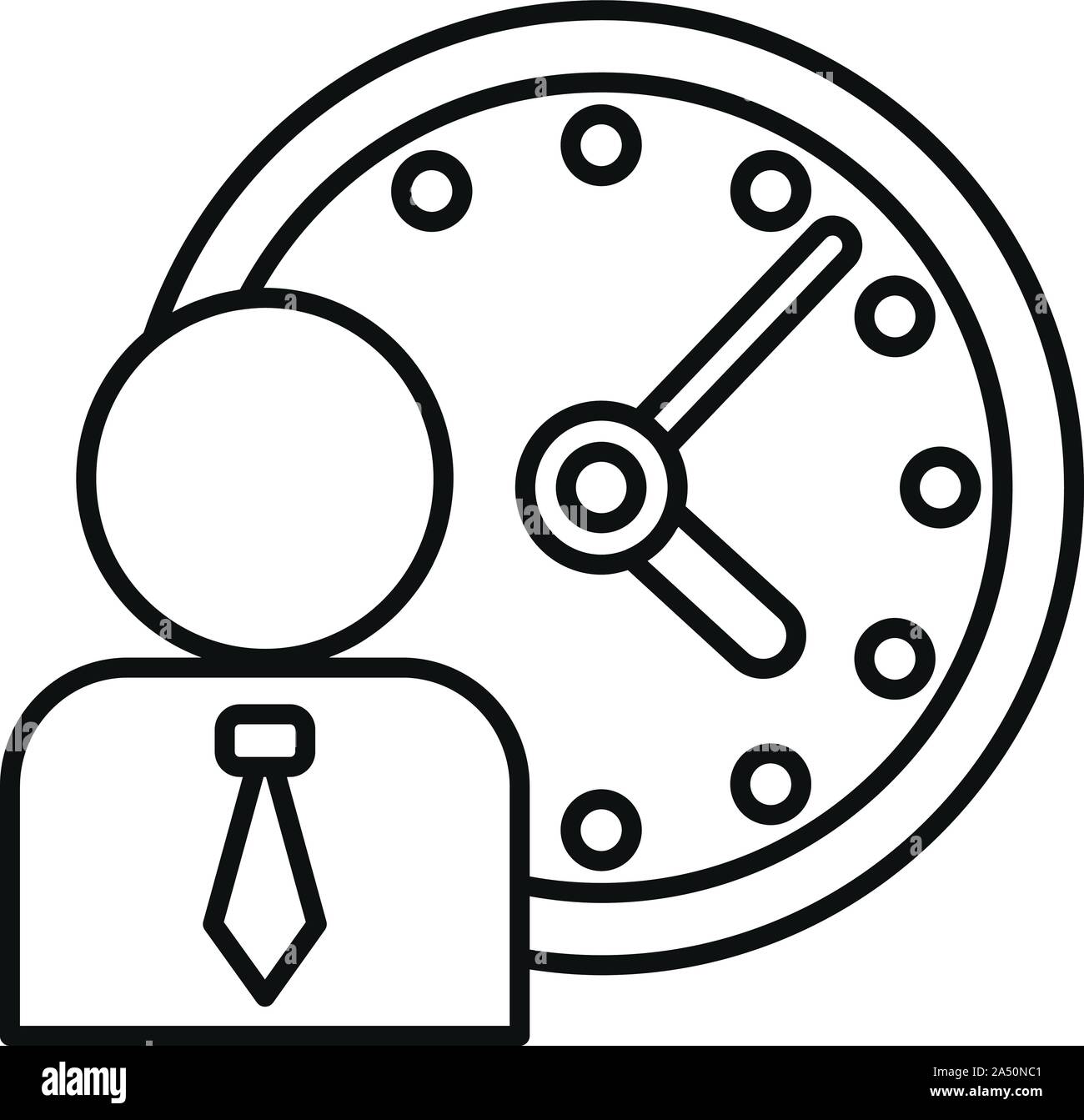 Administrator time icon. Outline administrator time vector icon for web ...