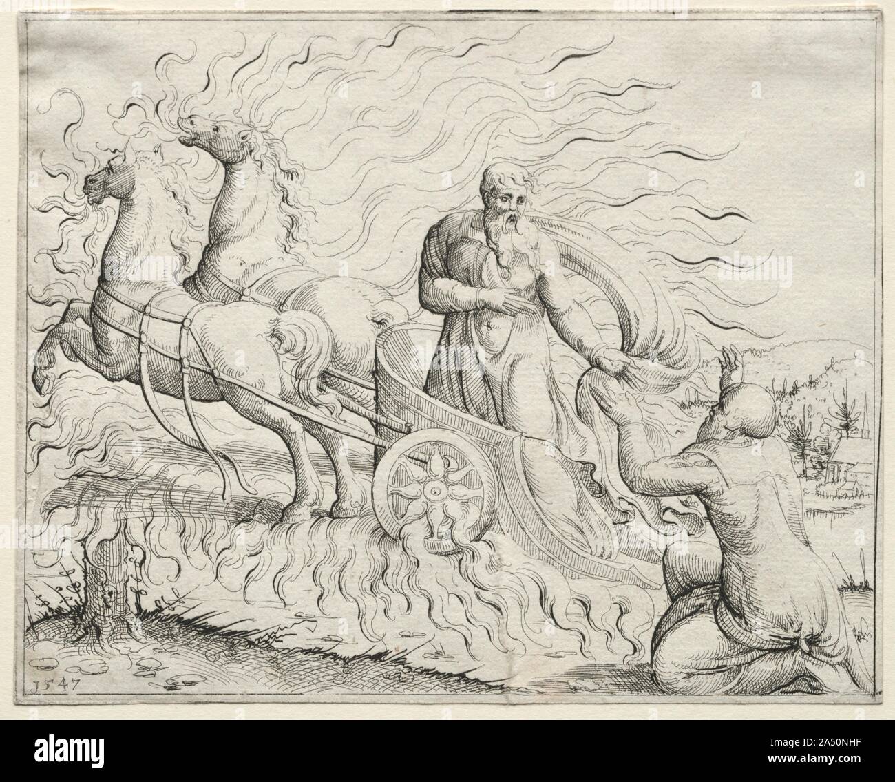 Elijah Ascends to Heaven, 1547 Stock Photo - Alamy