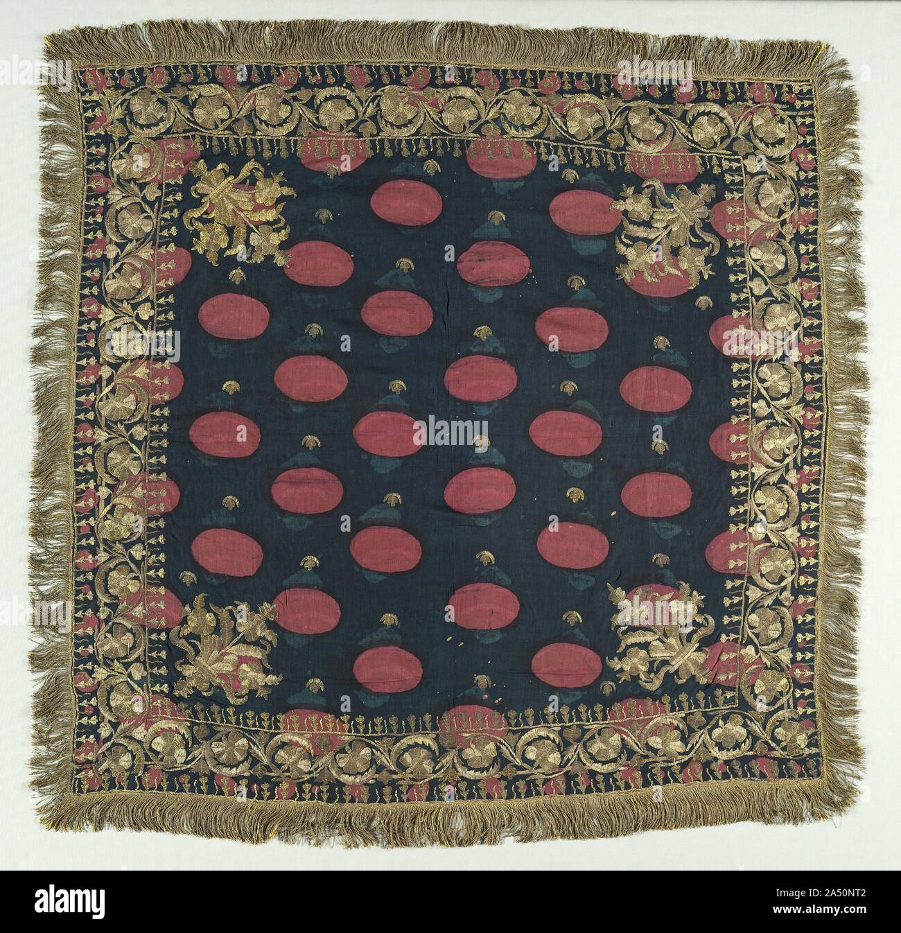 Embroidered Cover, 19th century Stock Photo - Alamy