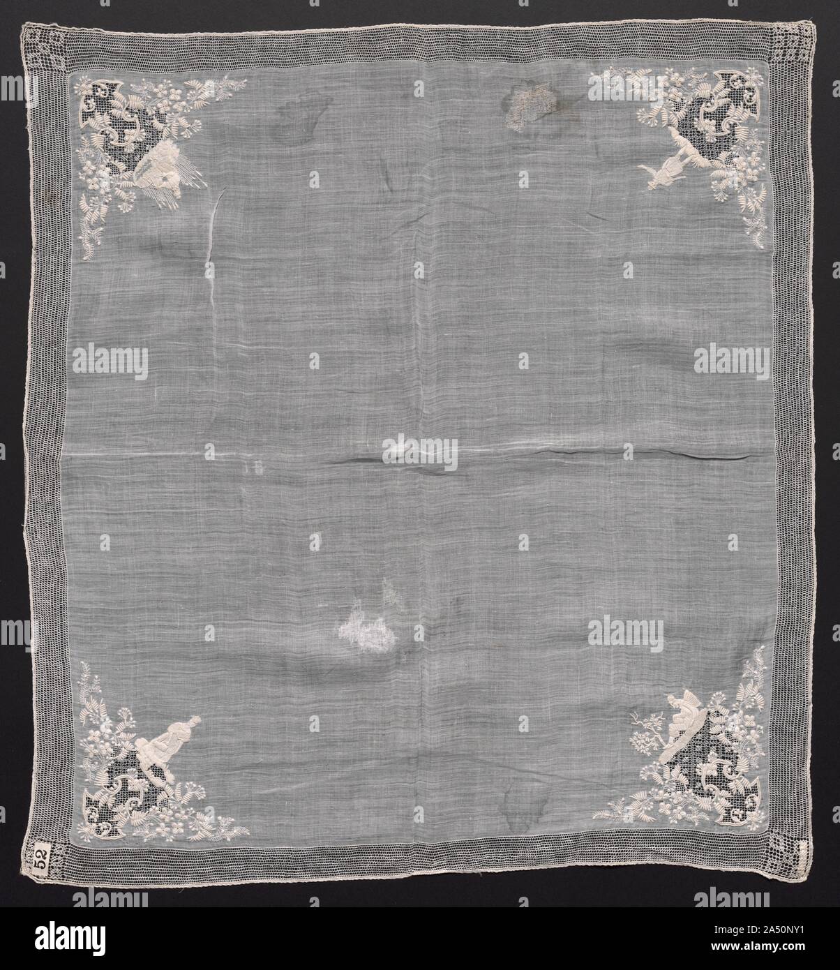 Embroidered linen handkerchief hi-res stock photography and images - Alamy