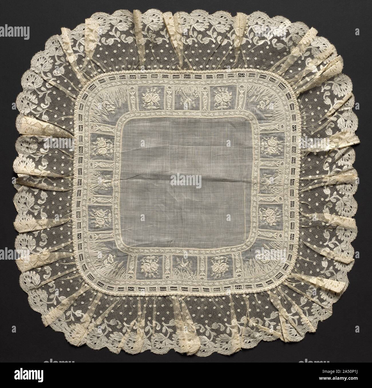 Embroidered Handkerchief, early 19th century Stock Photo - Alamy