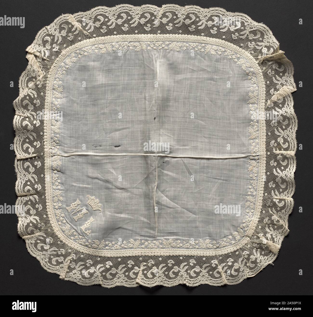 Embroidered Handkerchief, early 19th century Stock Photo - Alamy