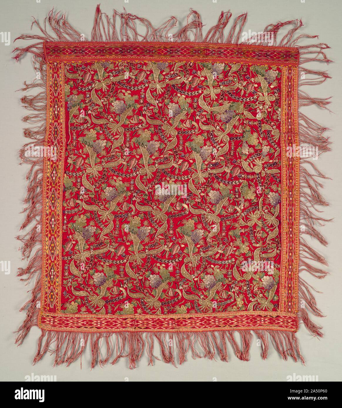 Embroidered Square, 18th-19th century Stock Photo - Alamy