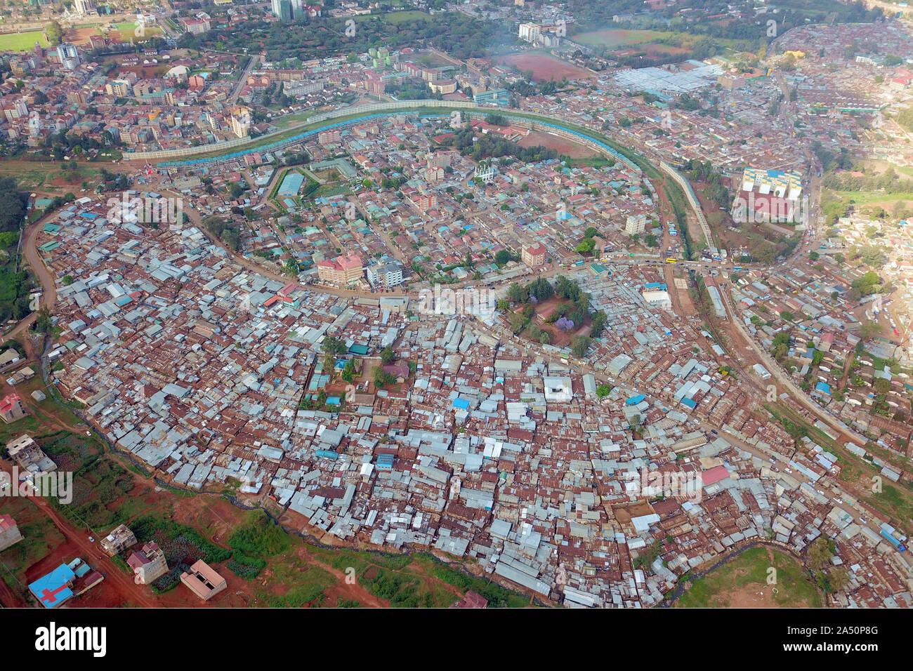 Kibera nairobi slum aerial hi-res stock photography and images - Alamy