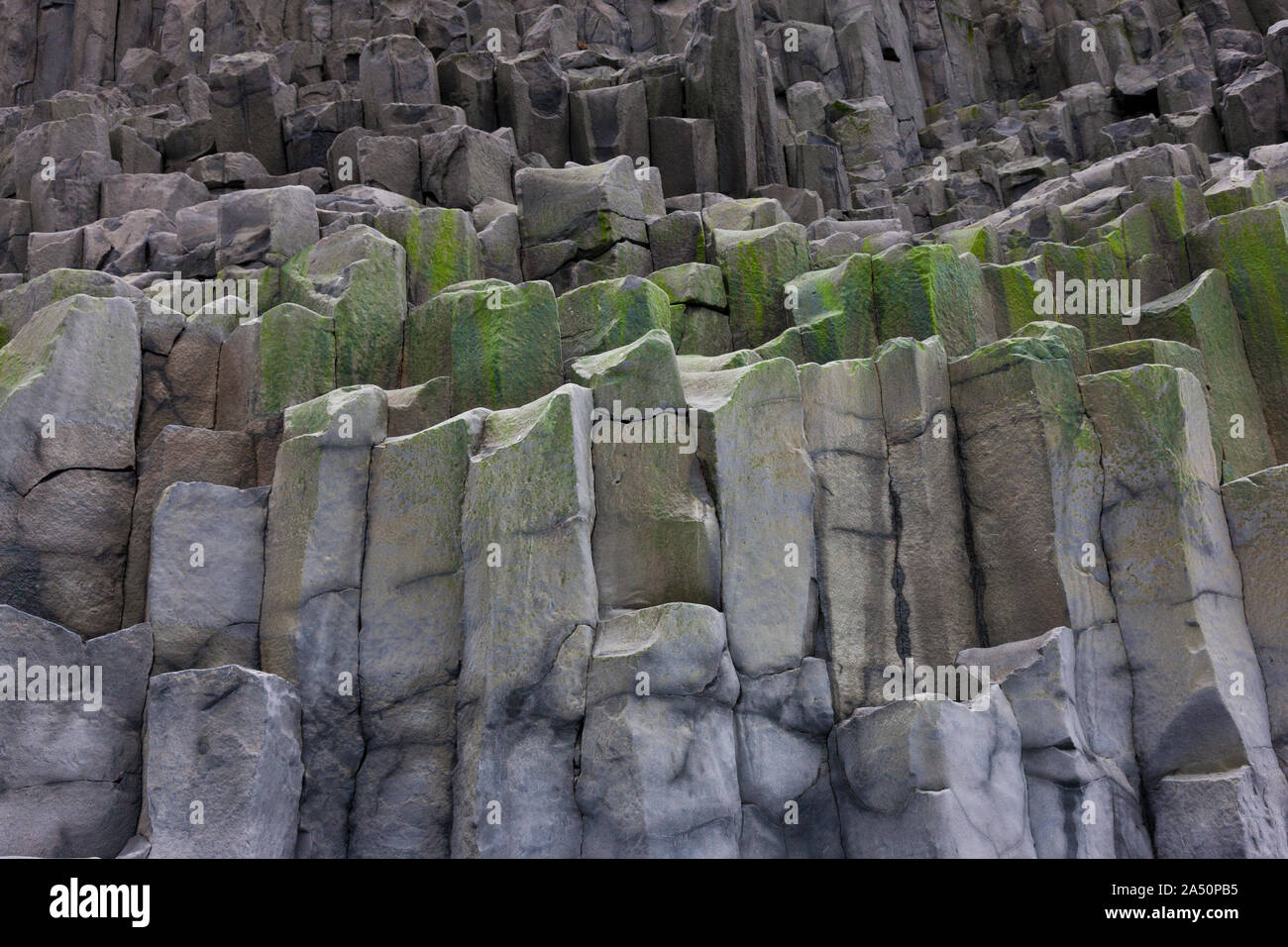 Columnar basalt, Reynisdrangar, Vik, Southern Iceland, Iceland, Europe ...