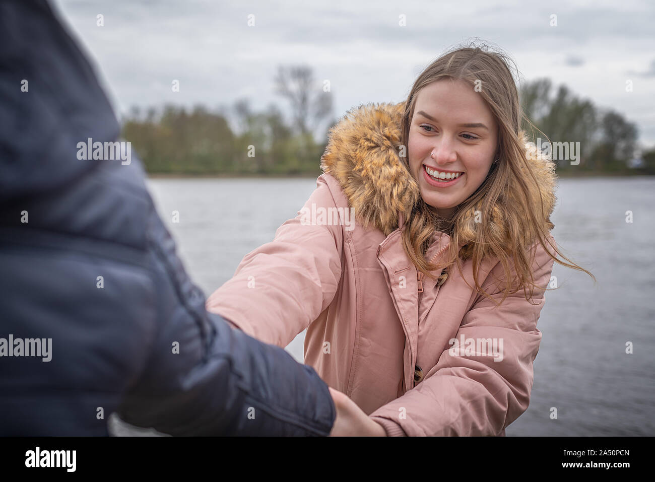 Couple romp outdoors hi-res stock photography and images - Alamy