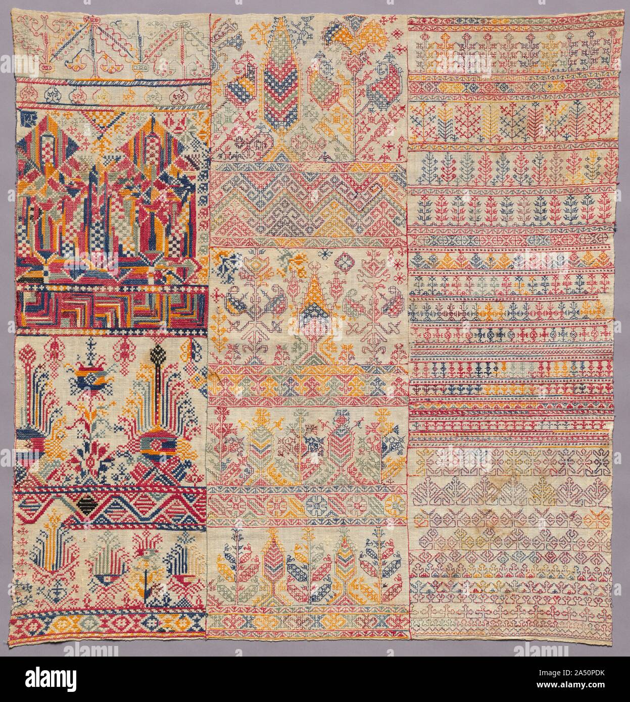 Embroidery sampler, 1800s Stock Photo - Alamy
