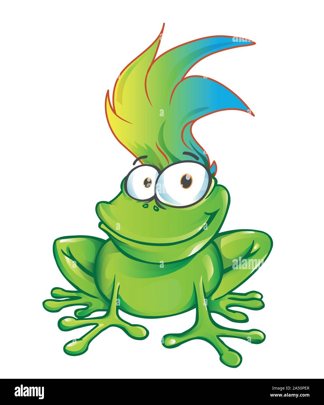 fun frog cartoon character mascot Stock Vector Image & Art - Alamy