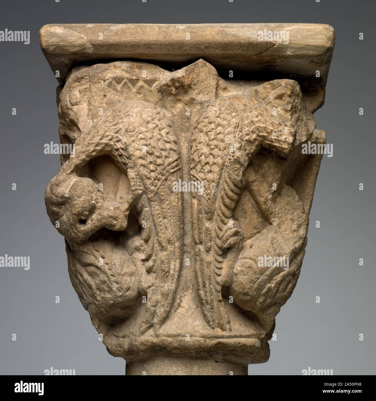 Engaged Capital with Birds and Dragons, late 1100s. The columns and ...