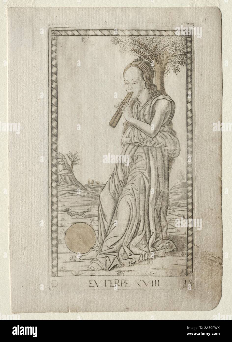 Euterpe (music, lyric poetry) (from the Tarocchi series D: Apollo and ...