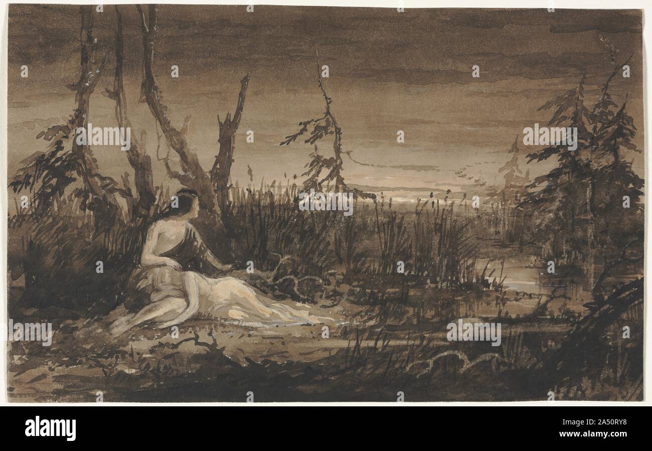 Figures in a Landscape Stock Photo - Alamy
