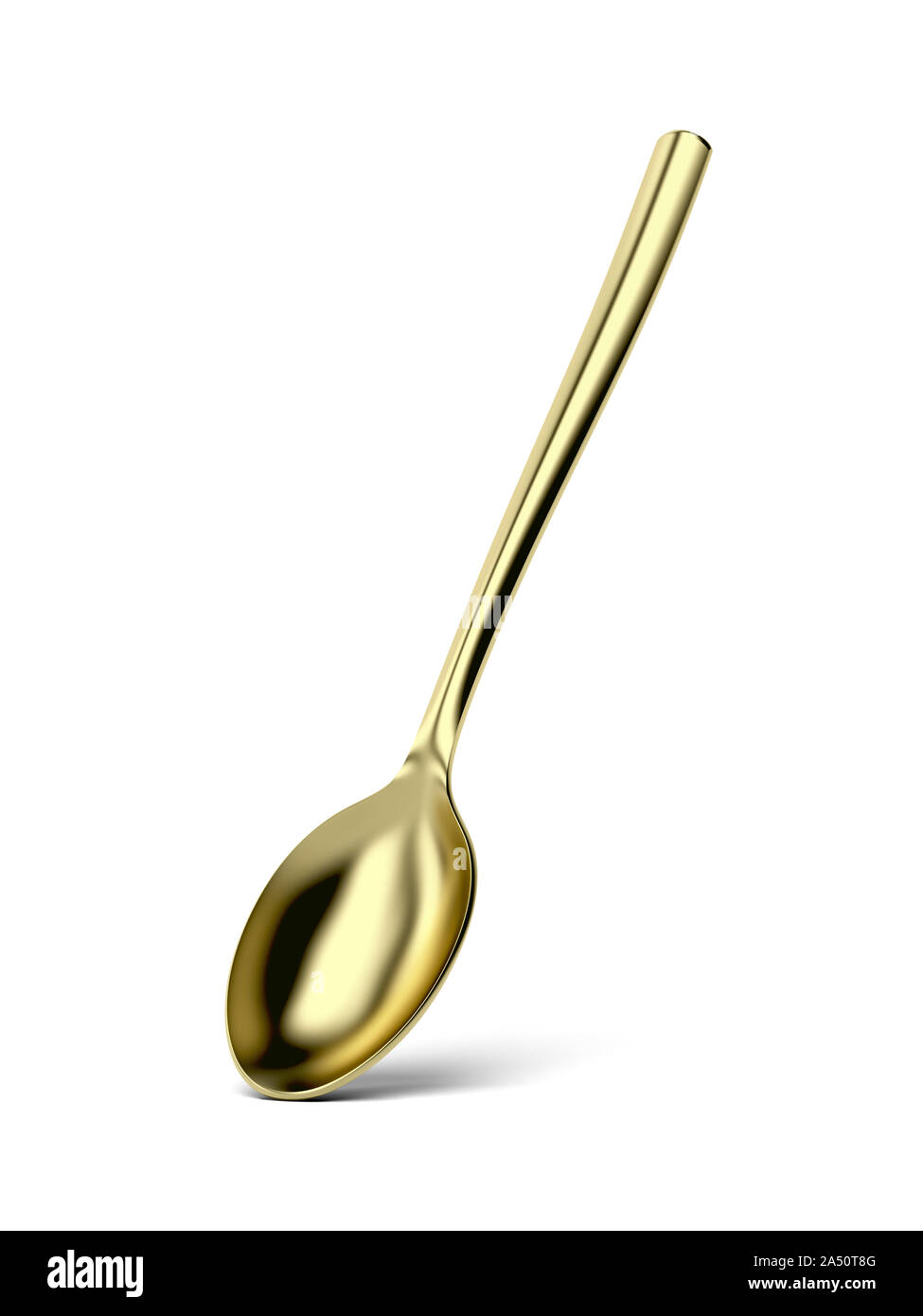 Cutlery golden spoon hi-res stock photography and images - Alamy