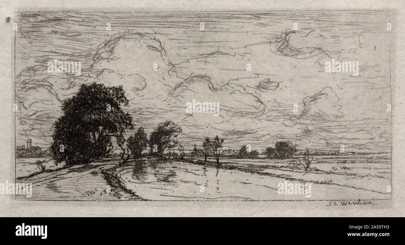 Flooded Landscape with Trees Stock Photo - Alamy