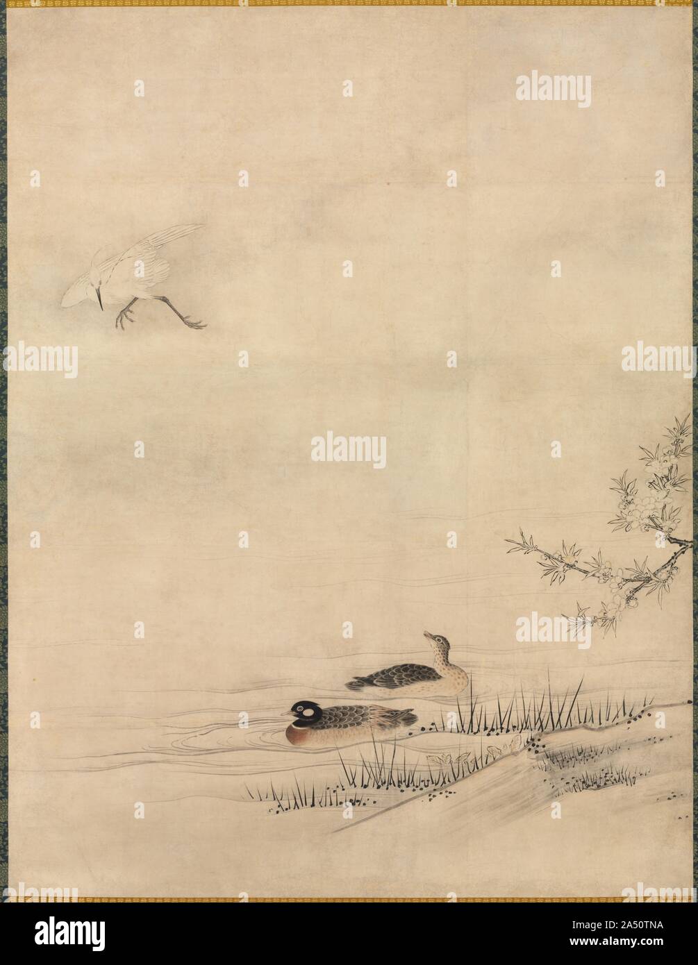 Flowers and Birds in a Spring Landscape, 1500s Stock Photo - Alamy