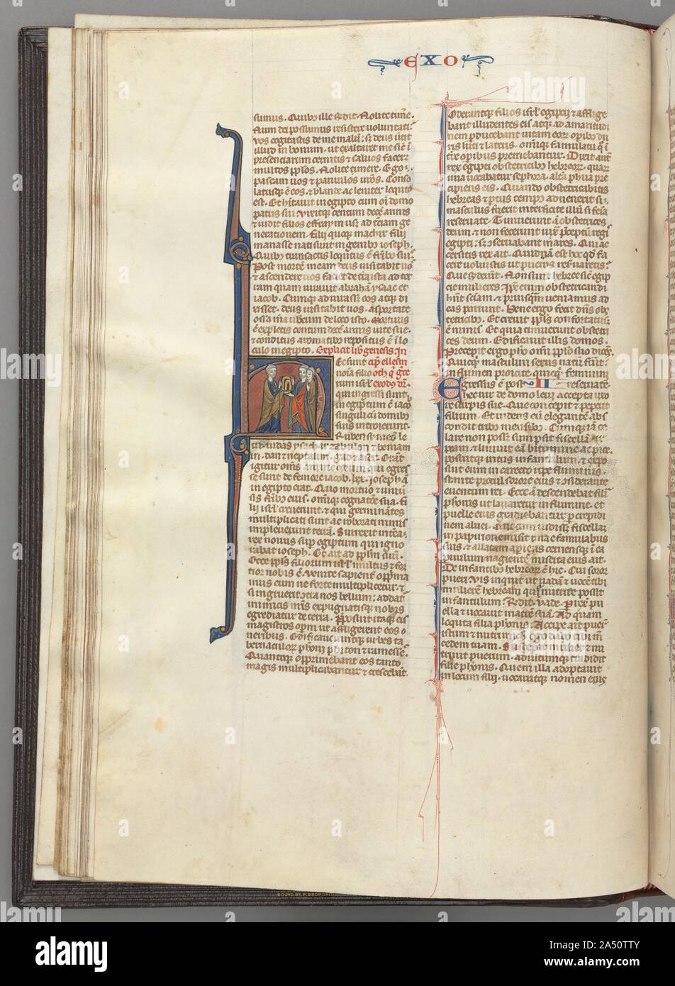 Bound illuminated manuscript in latin hi-res stock photography and ...