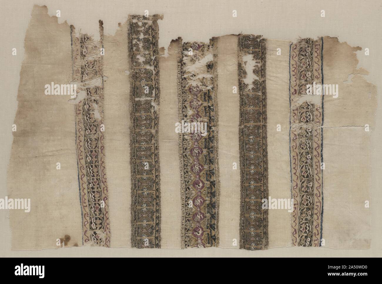 Fragment Composed of Parts of Three Tiraz-Style Textiles, 1094 - 1101 ...