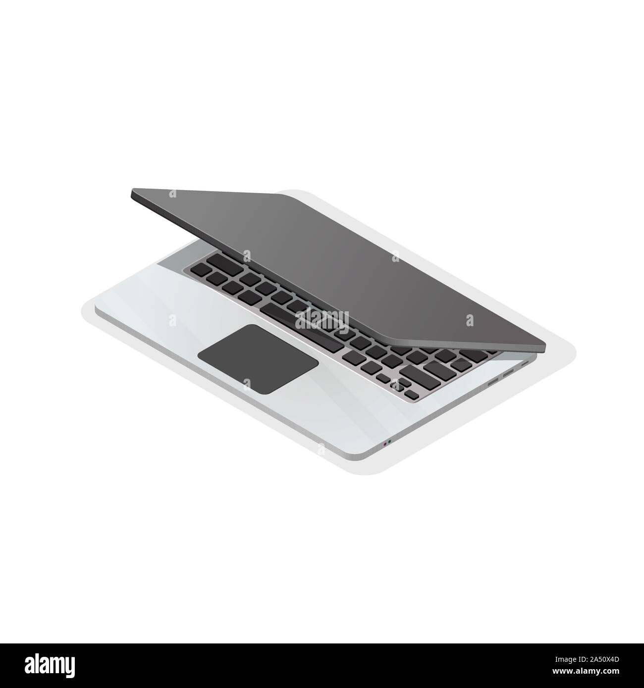 Vector isometric laptop isolated on a white background. Detailed ...