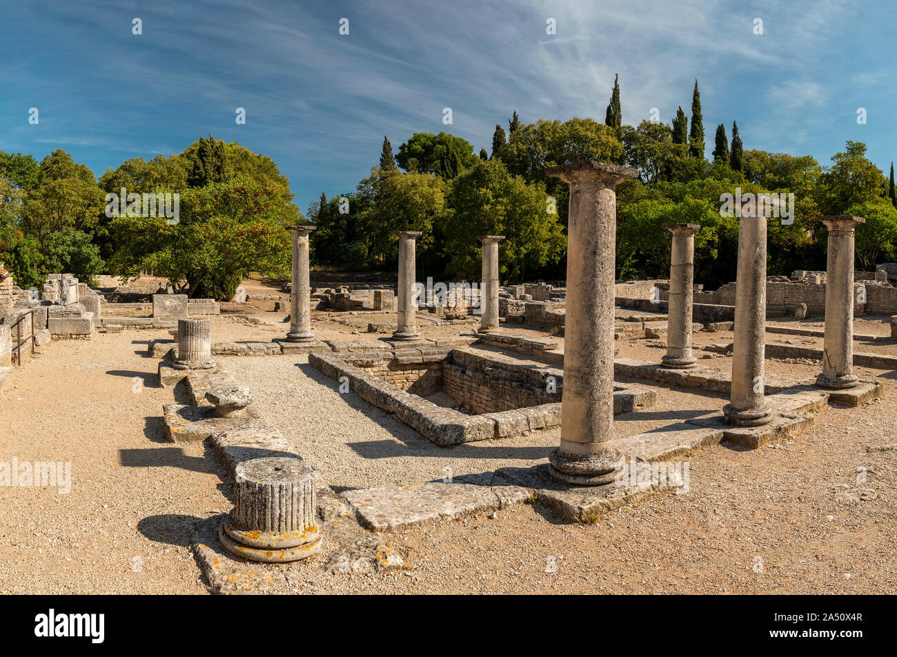 The House of the Antae situated in the Roman ruins of Glanum, San Remy ...