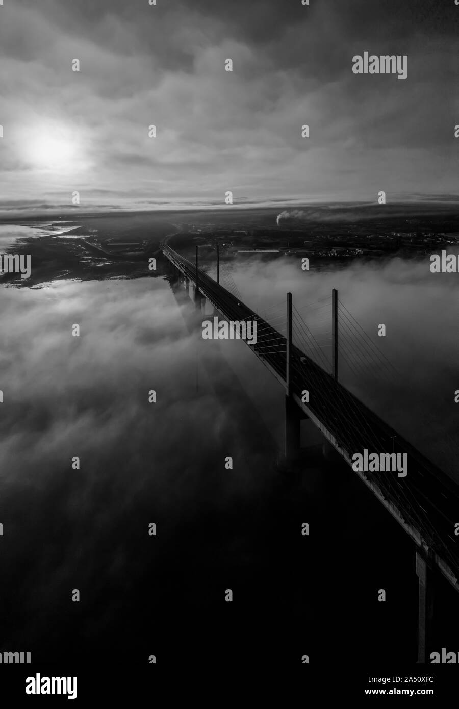 Kessock bridge over beauly firth Black and White Stock Photos & Images ...