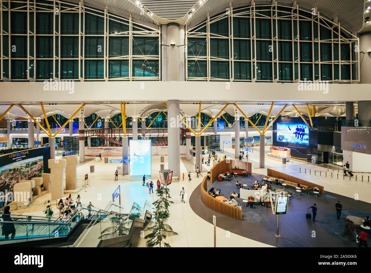 ISTANBUL,TURKEY,AUGUST 02, 2019: Interior view of the Istanbul new ...