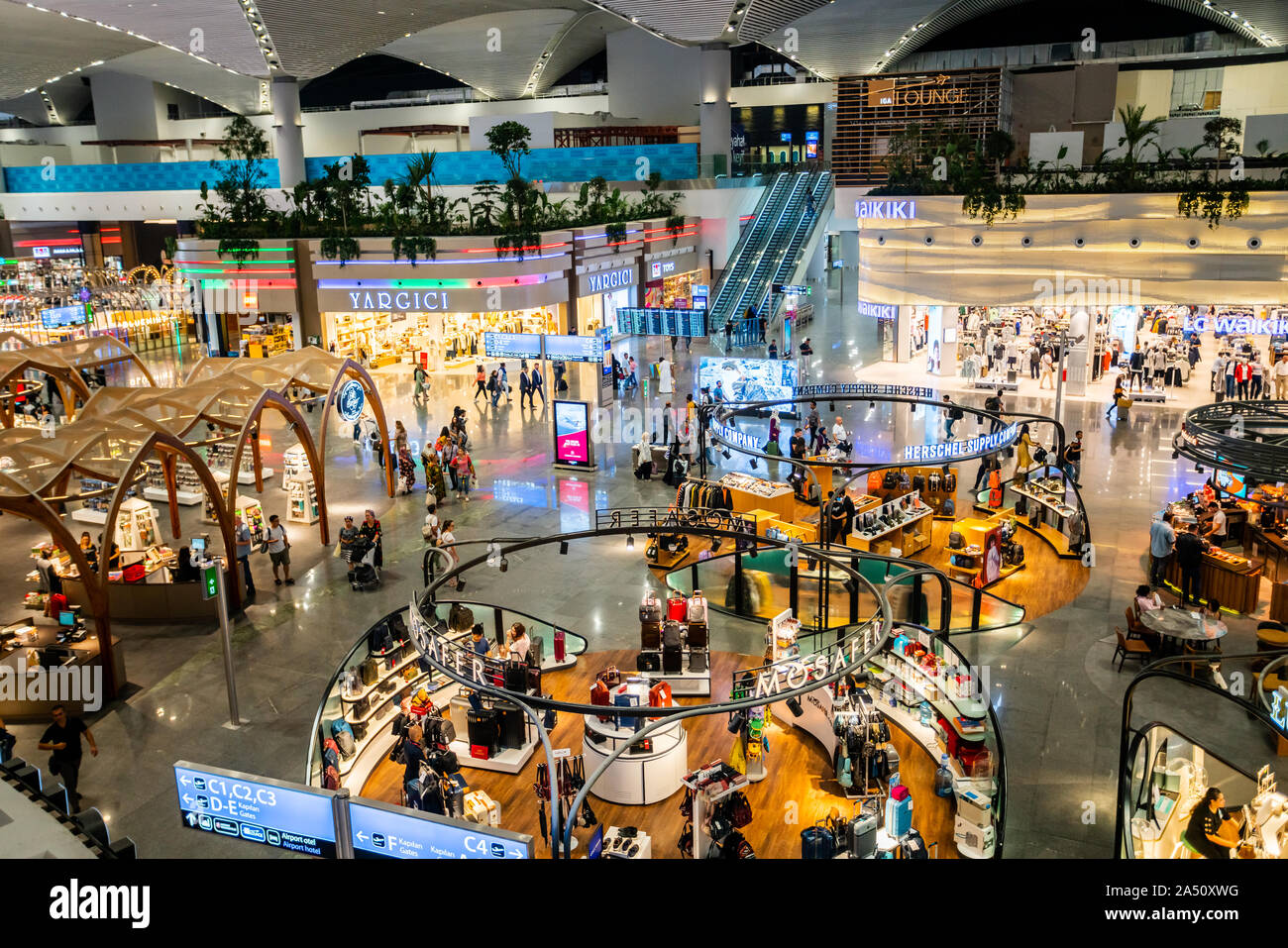 ISTANBUL,TURKEY,AUGUST 02, 2019: Interior view of the Istanbul new ...