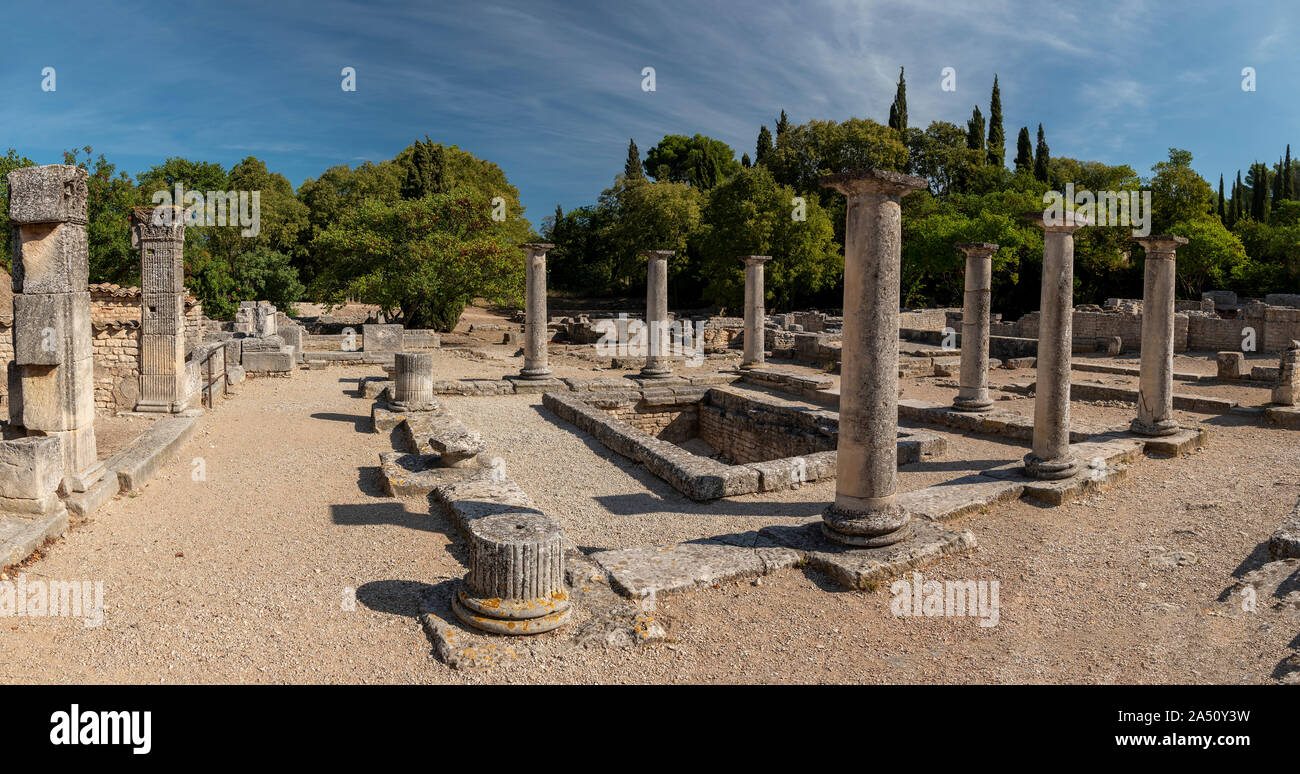 The House of the Antae situated in the Roman ruins of Glanum, San Remy ...