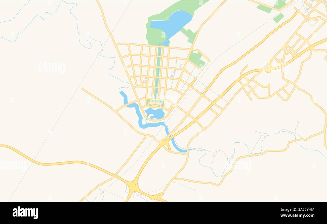 Printable street map of Tieling, Province Liaoning, China. Map template ...