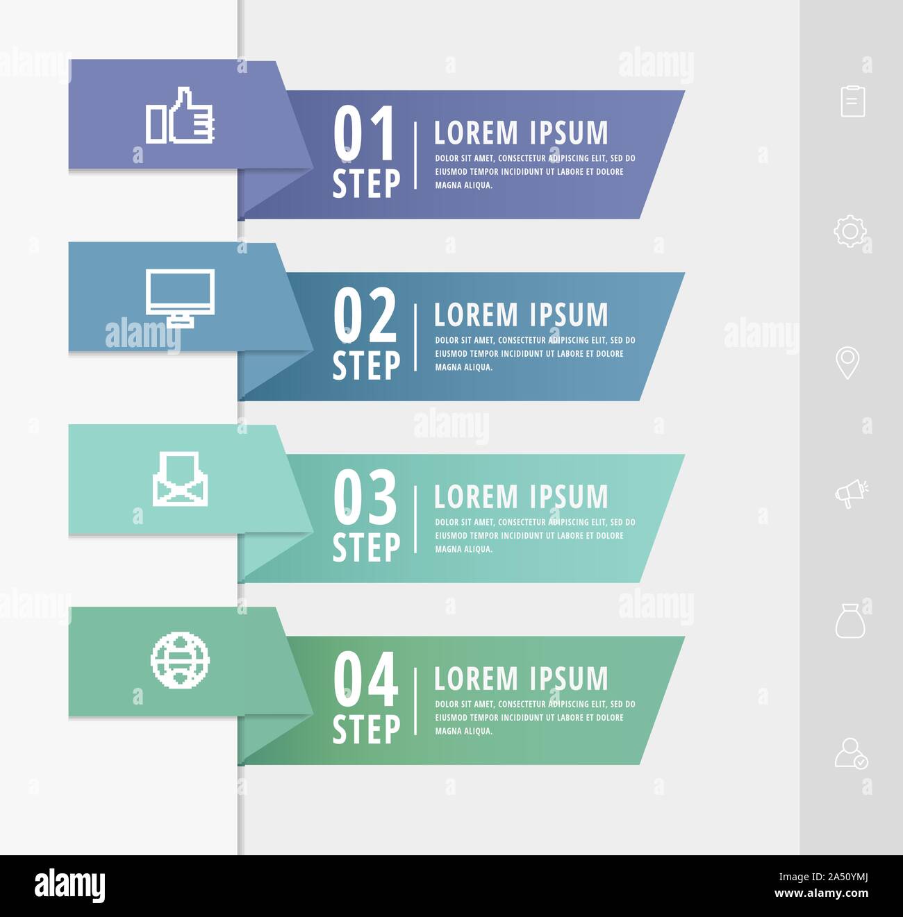 Vector infographic flat template arrows for four diagrams, graph, presentation. Business concept ...