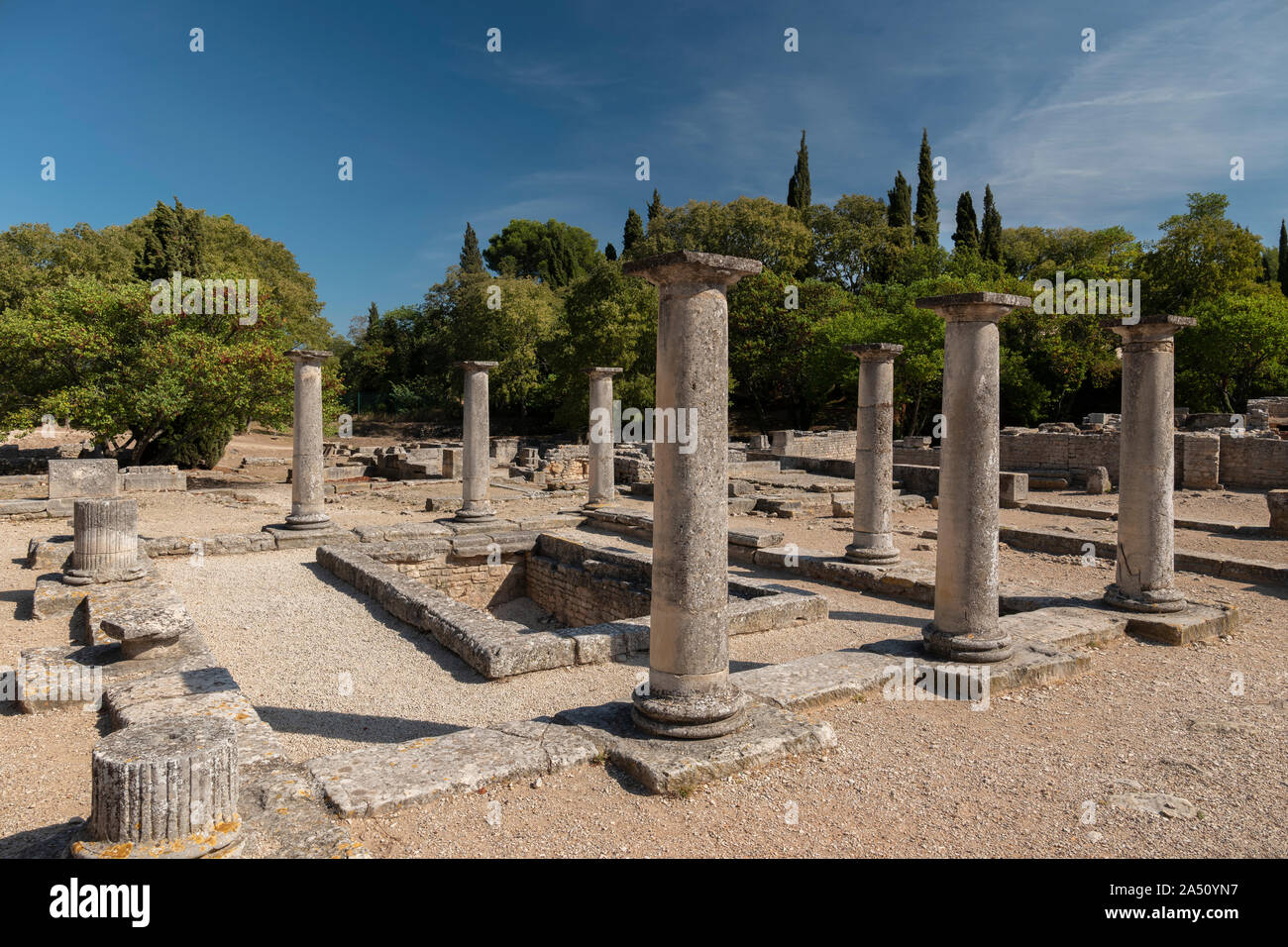 The House of the Antae situated in the Roman ruins of Glanum, San Remy ...