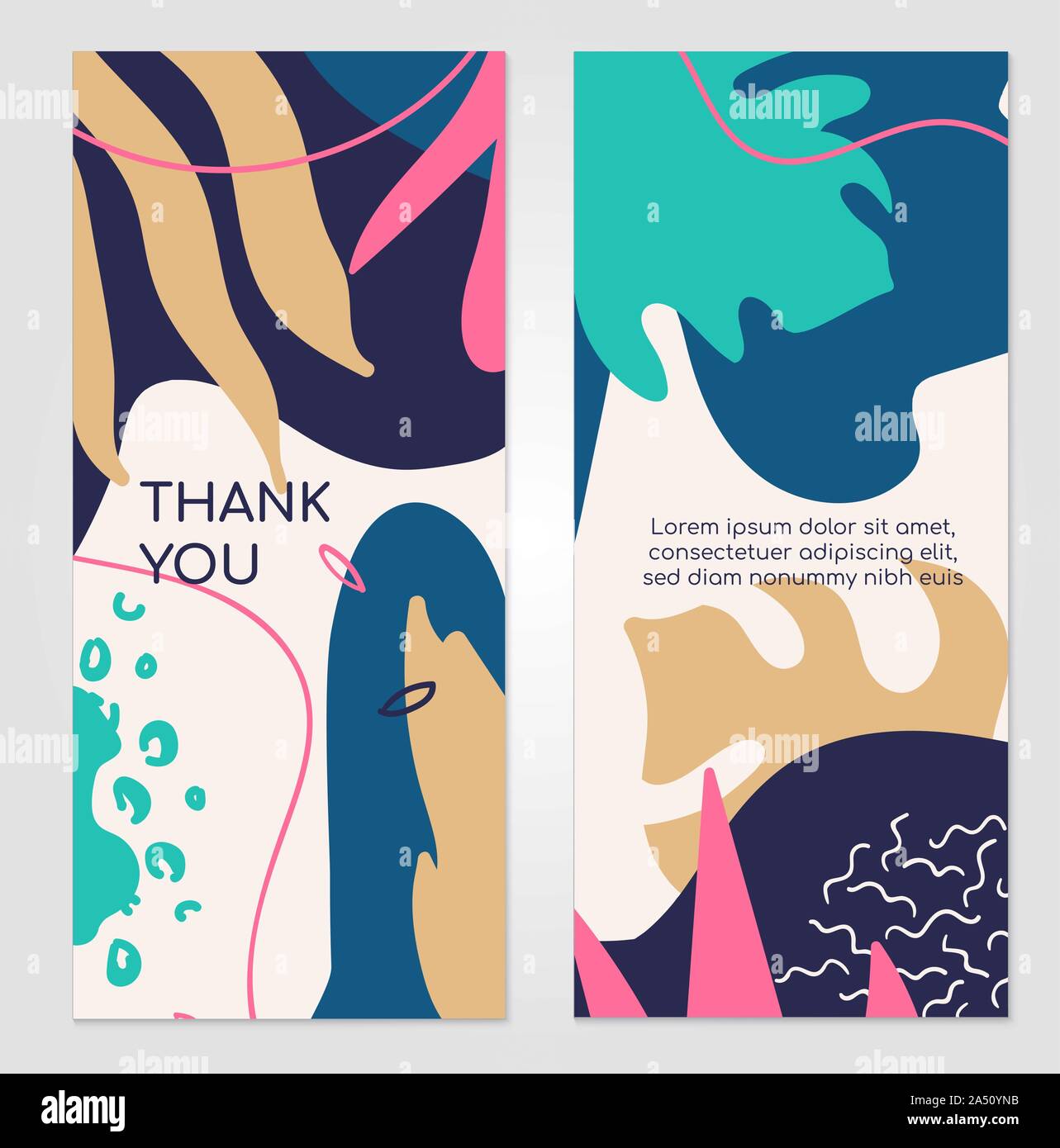 Thank you abstract vector banner templates set Stock Vector Image & Art ...