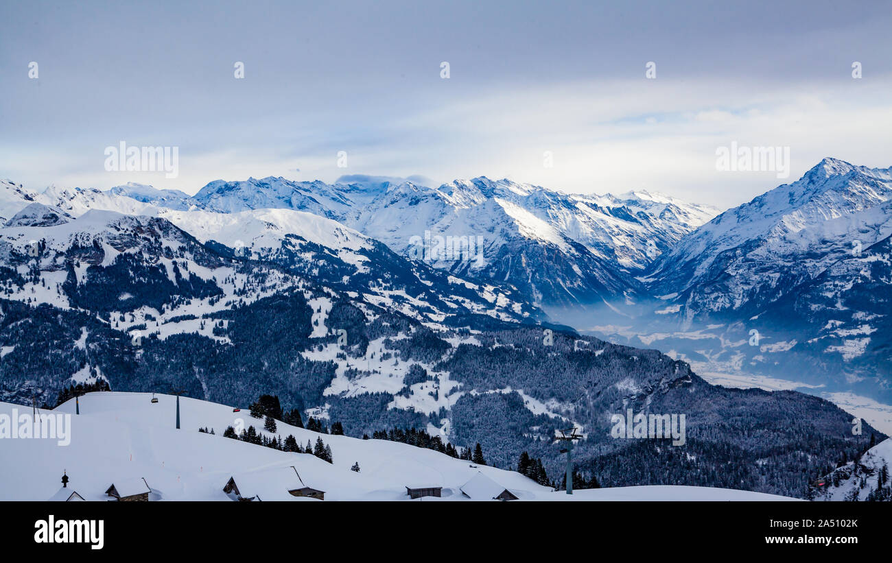 beautiful mountain view. Snow Mountain Stock Photo - Alamy