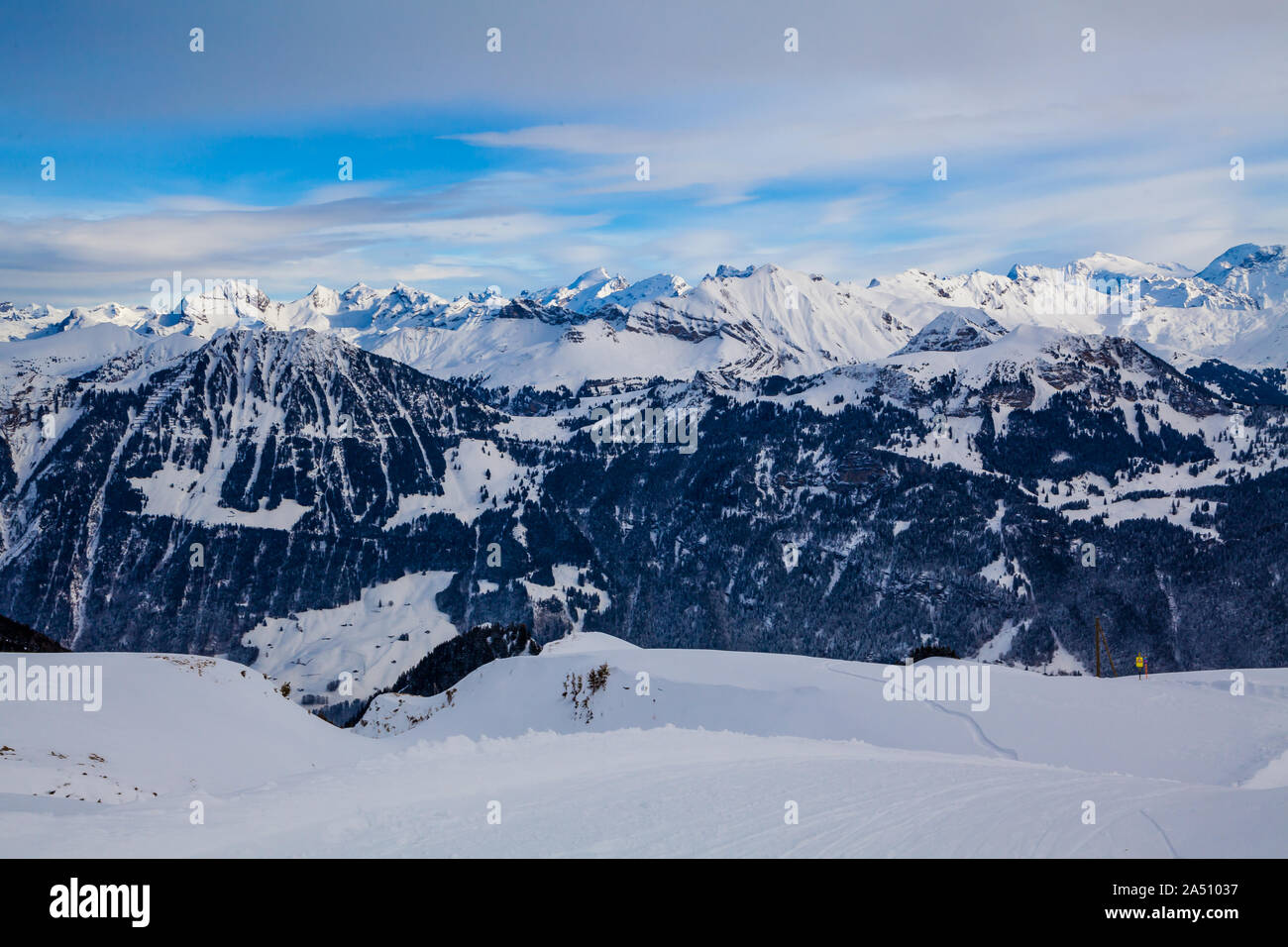 beautiful mountain view. Snow Mountain Stock Photo - Alamy
