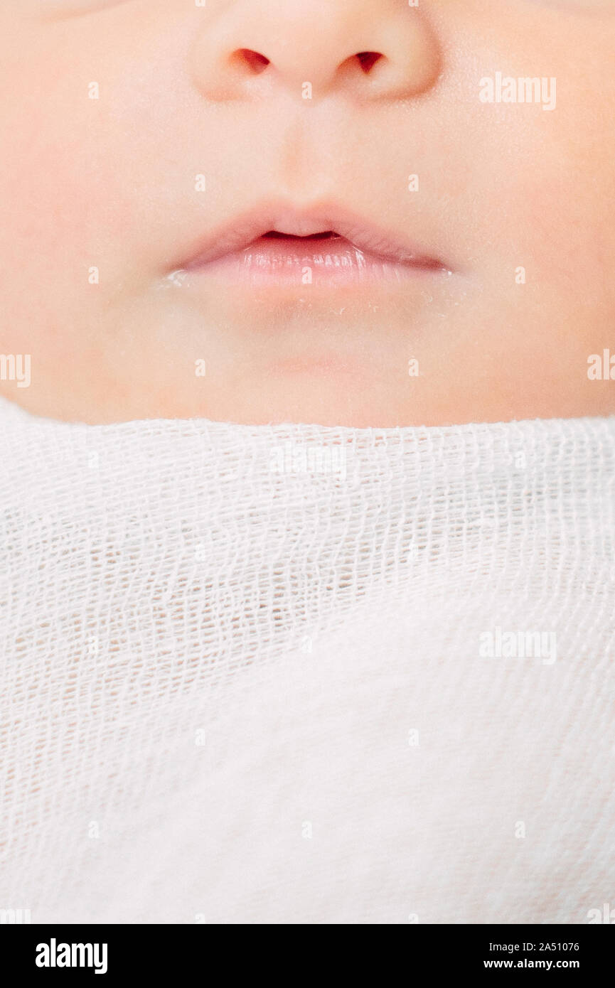 Lips of cute newborn baby Stock Photo - Alamy