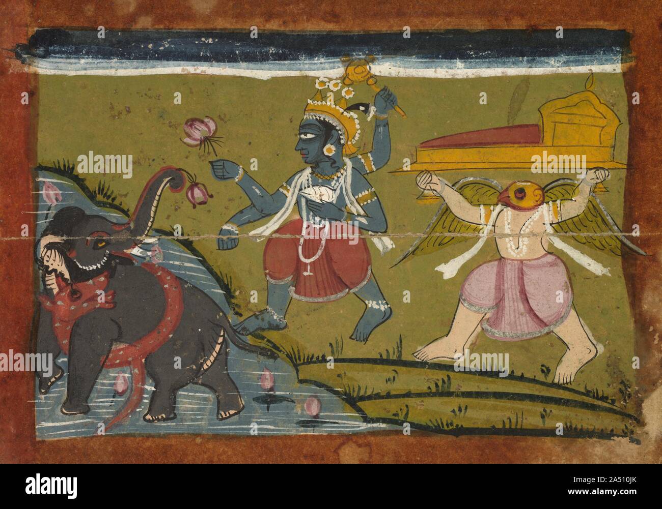 Gajendra Moksha: The Salvation of the King of the Elephants, 1800s ...