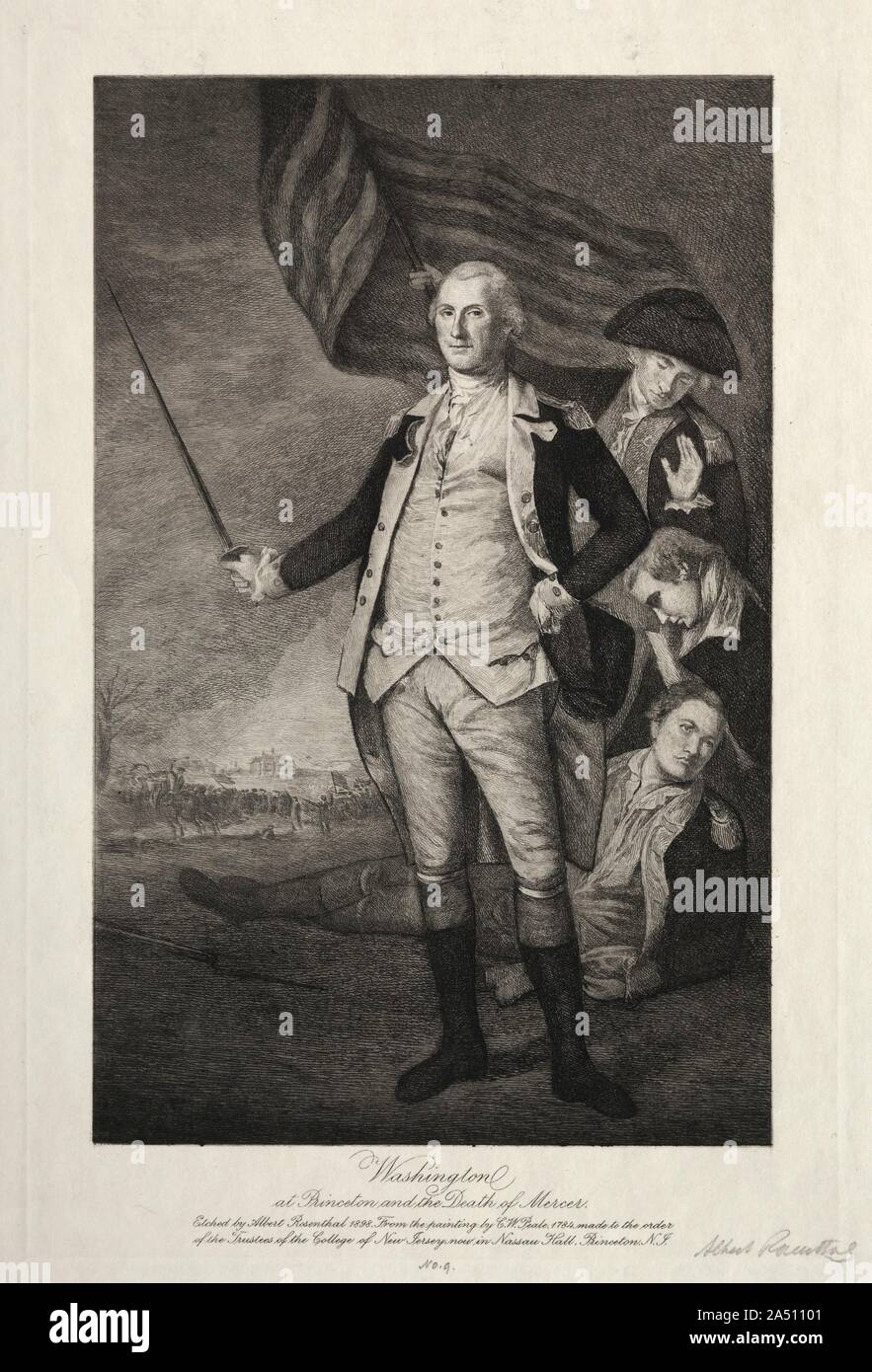 George Washington at Princeton, 1898 Stock Photo - Alamy