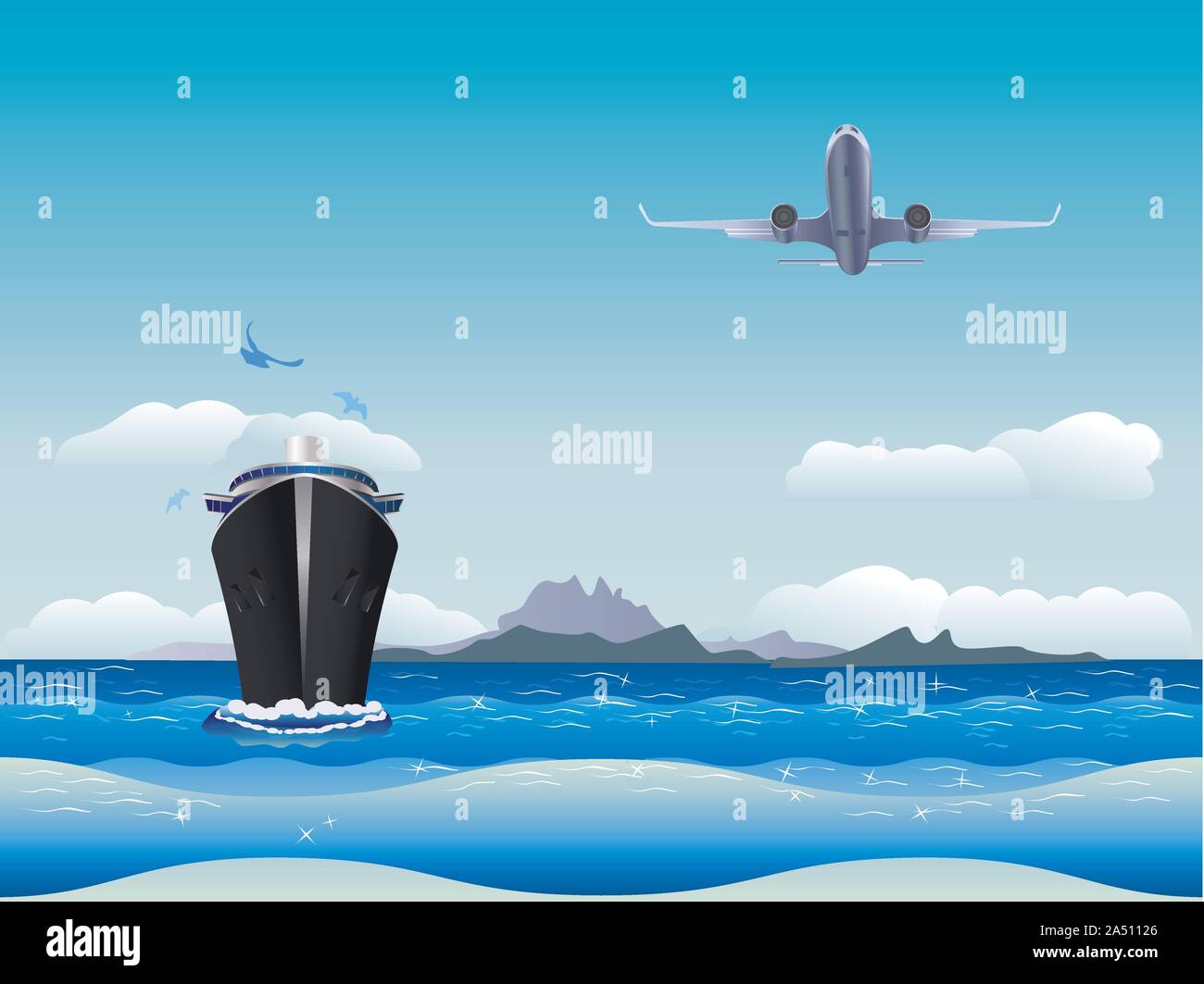 Big liner Stock Vector Images - Alamy