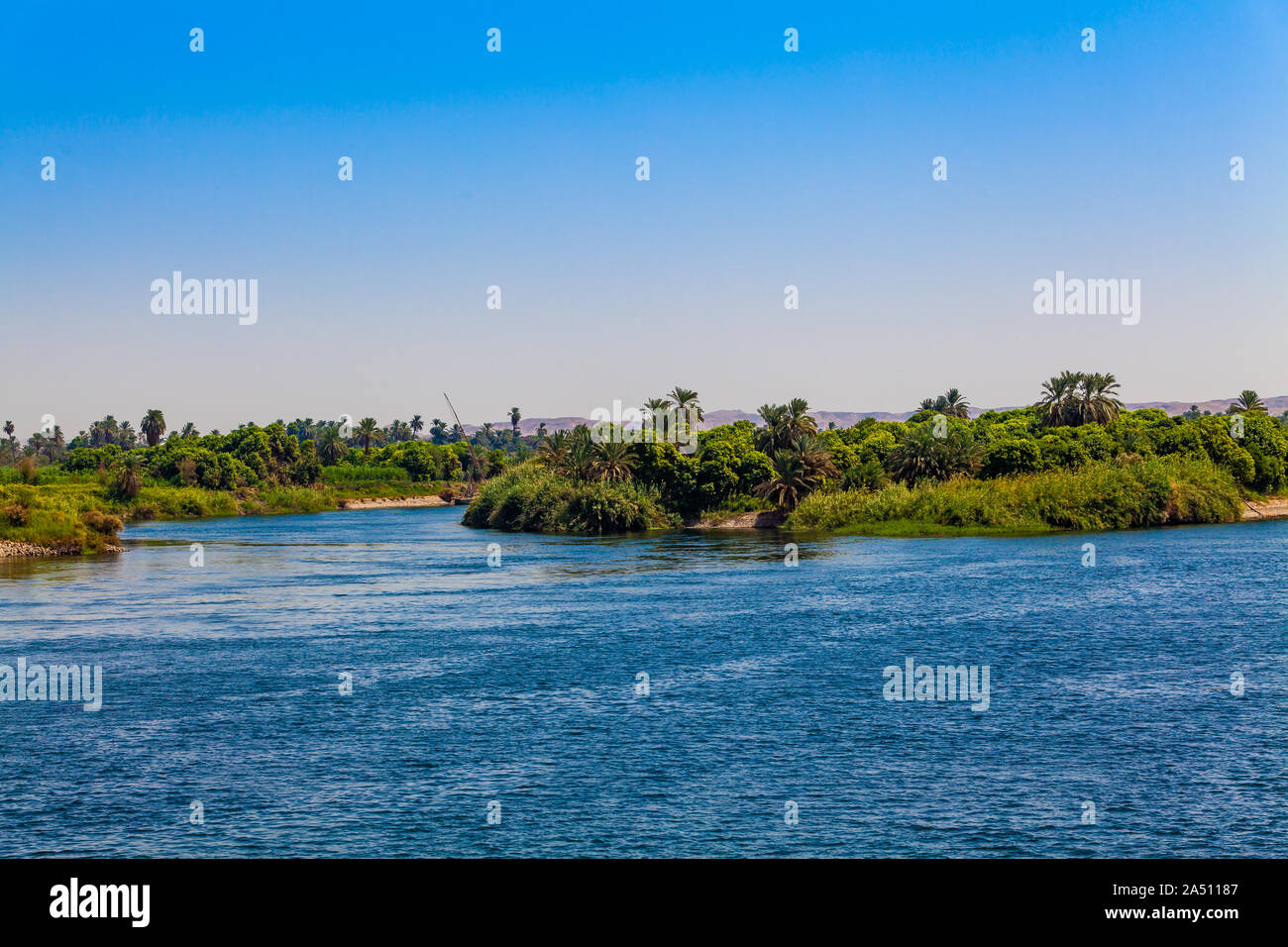 View of Nile river in Luxor, Egypt Stock Photo - Alamy
