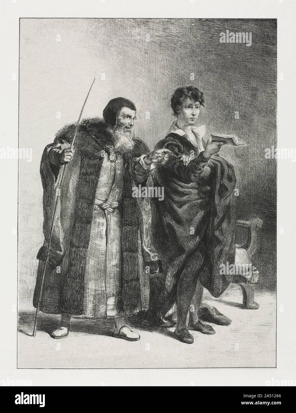 Hamlet: Polonius and Hamlet, 1834 Stock Photo - Alamy
