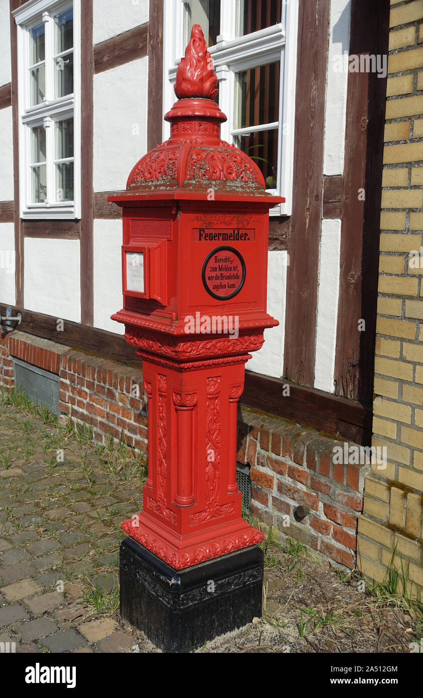 Old fire alarm in Berlin Stock Photo - Alamy