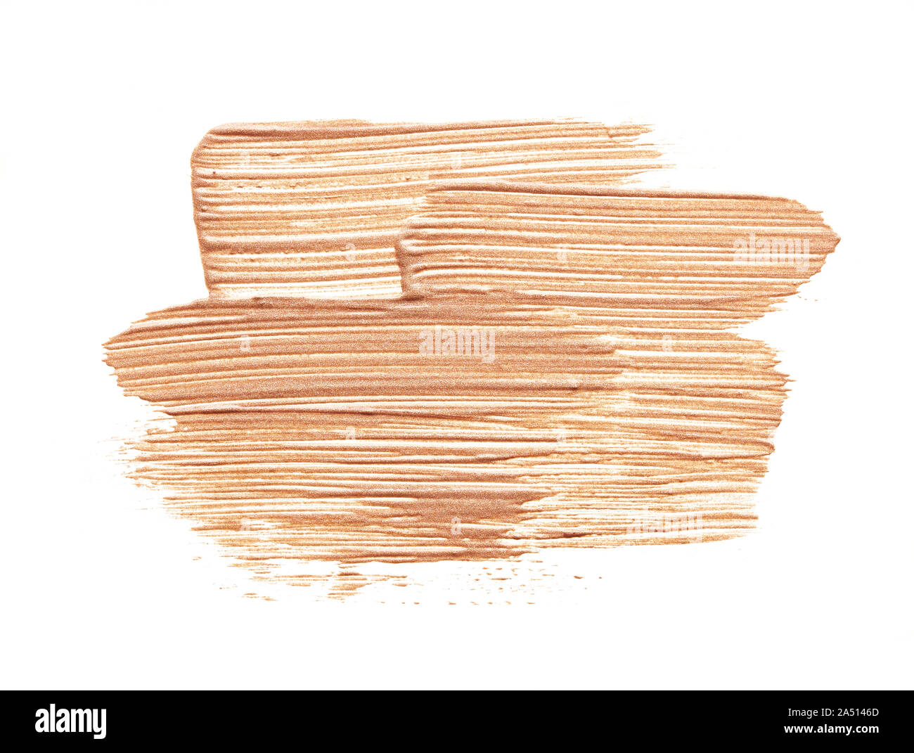 Soft gold texture and strokes of face highlighter or acrylic paint ...